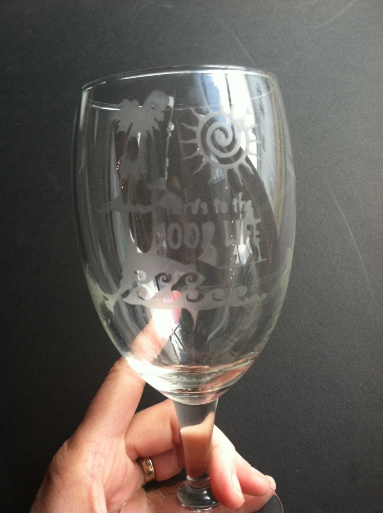 Here's to the Good Life! Wine bottle tag.
